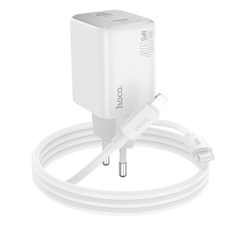 Įkroviklis HOCO N42 2 x Type C / laidas Type C to Lightning PD QC 45W ...